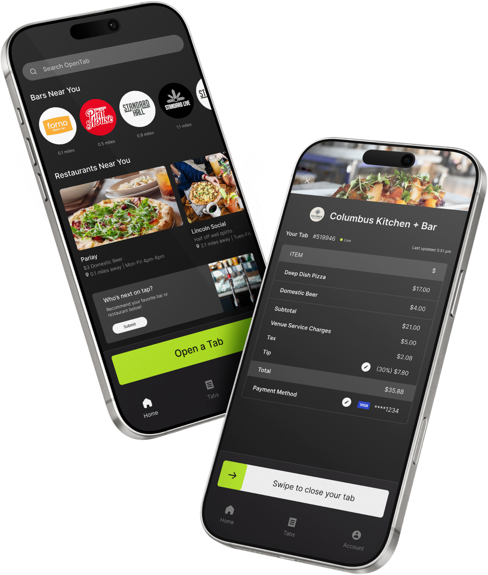 OpenTab | Mobile Tab Payments for Bars & Restaurants